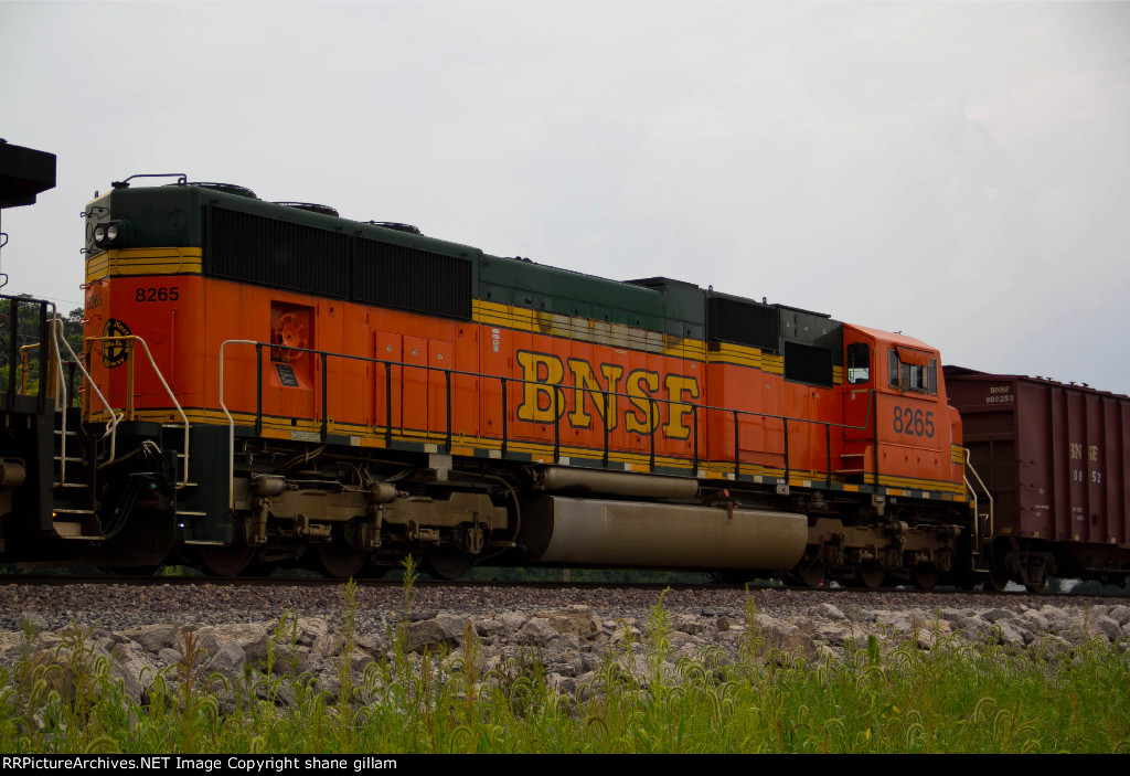 BNSF 8265 SD75M on a loaded oil train!!!
